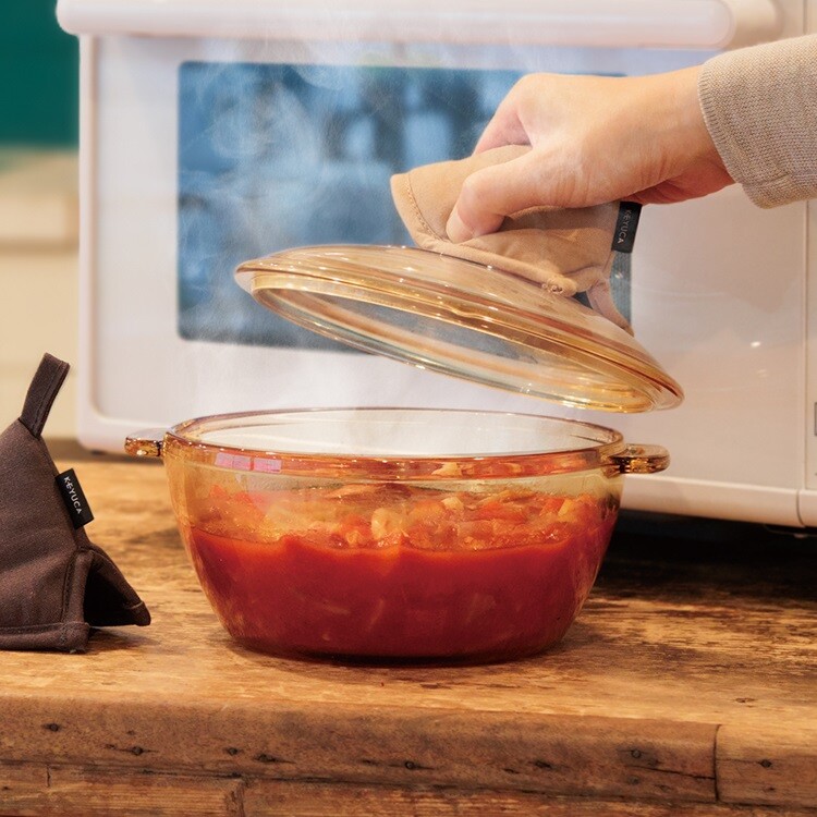 レンジ調理で簡単 アンバーガラスのキャセロール ｜KEYUCA｜ショップニュース｜アトレ川越 - atre kawagoe